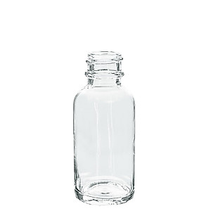 GlassBottleOutlet (Pack of 108) 1 oz. Clear Boston Round with Black Fine-Mist Sprayer