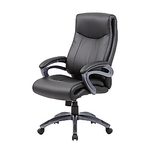 Boss Office Products Boss Double Layer Executive Chair, Black (B8661)