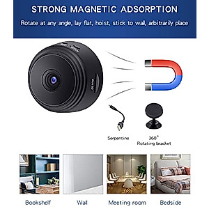 AICAM Hidden Cameras for Home Security, 1080p HD Mini Spy Camera Wi-Fi Wireless, Small Nanny Camera Indoor with Remote View, Motion Detection, Night Vision, Tiny Spy Cam