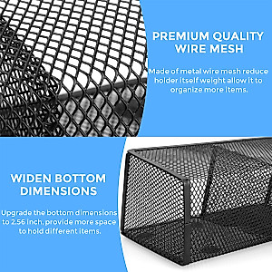 VICNOVA Magnetic Pencil Holder, Metal Strong Magnet Pen Cup, Magnetic Marker Storage Basket Organizer to Hold Whiteboard Refrigerator Fridge Locker Accessories