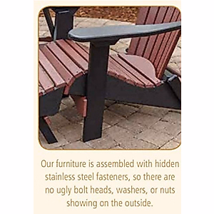 Poly Lumber Roll Back Design Porch Swing Everlasting PolyTuf HDPE- Amish Crafted - Made in USA - Solid Color (4FT, Green)