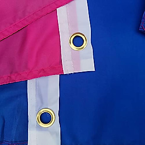 OZ 3x5ft Polyester LGBT BI Bisexual flag for wall Bi flag for Room Bisexual flag cape Bi flag Tapestry-pack of 2