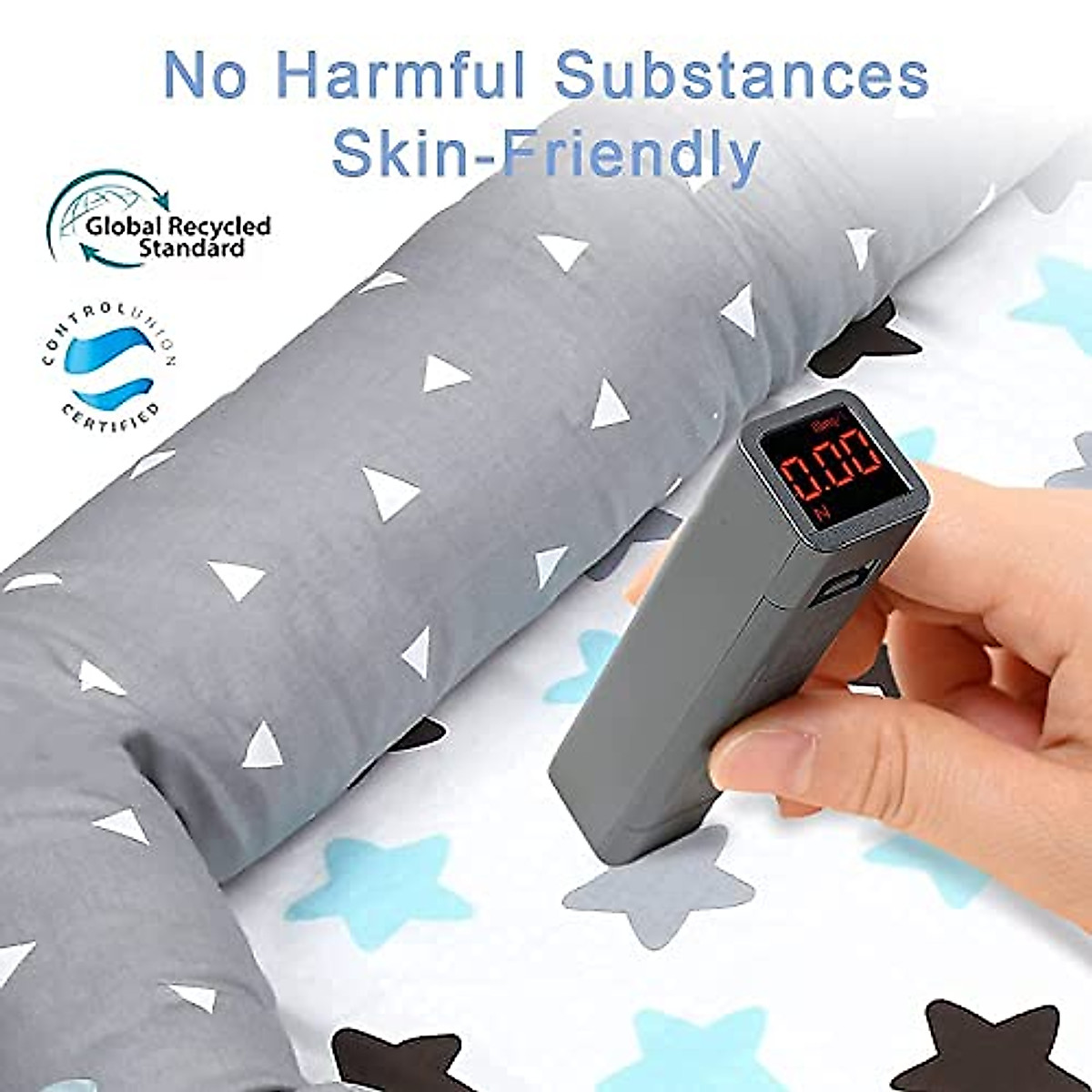 Baby Lounger Cover Baby Nest Cover 100% Cotton Breathable Sleeping Bed Cover for Newborn Nest Co Sleeping Bed Machine Washable (Star)