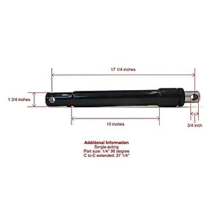 The ROP Shop | Snowplow Angling Cylinder Ram 1304205 for Western 62550K Snowplow
