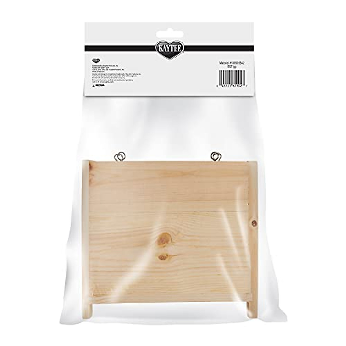 Kaytee Natural Wooden Hay Manger for Pet Rabbits, Chinchillas, and Guinea Pigs, Large