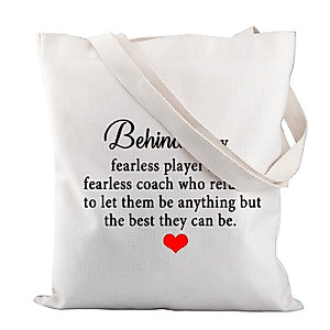 G2TUP Coach Thank You Gifts Best Coach Ever Cosmetic Bag Appreciation Gift Birthday Graduation Gift Idea for Coach (Best Coach Ever Tote)