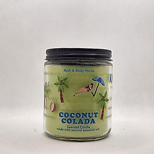 Bath & Body Works, White Barn 1-Wick Candle w/Essential Oils - 7 oz - 2022 Summer Scents! (Coconut Colada)