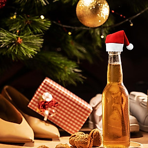 Amaxiu Christmas Cutlery Holders, 20pcs Christmas Santa Hats Silverware Holders Mini Cutlery Storage Bags for Xmas Dinner Table Pocket Dinnerware Decorations Flatware Supplies for Knifes Forks Spoon