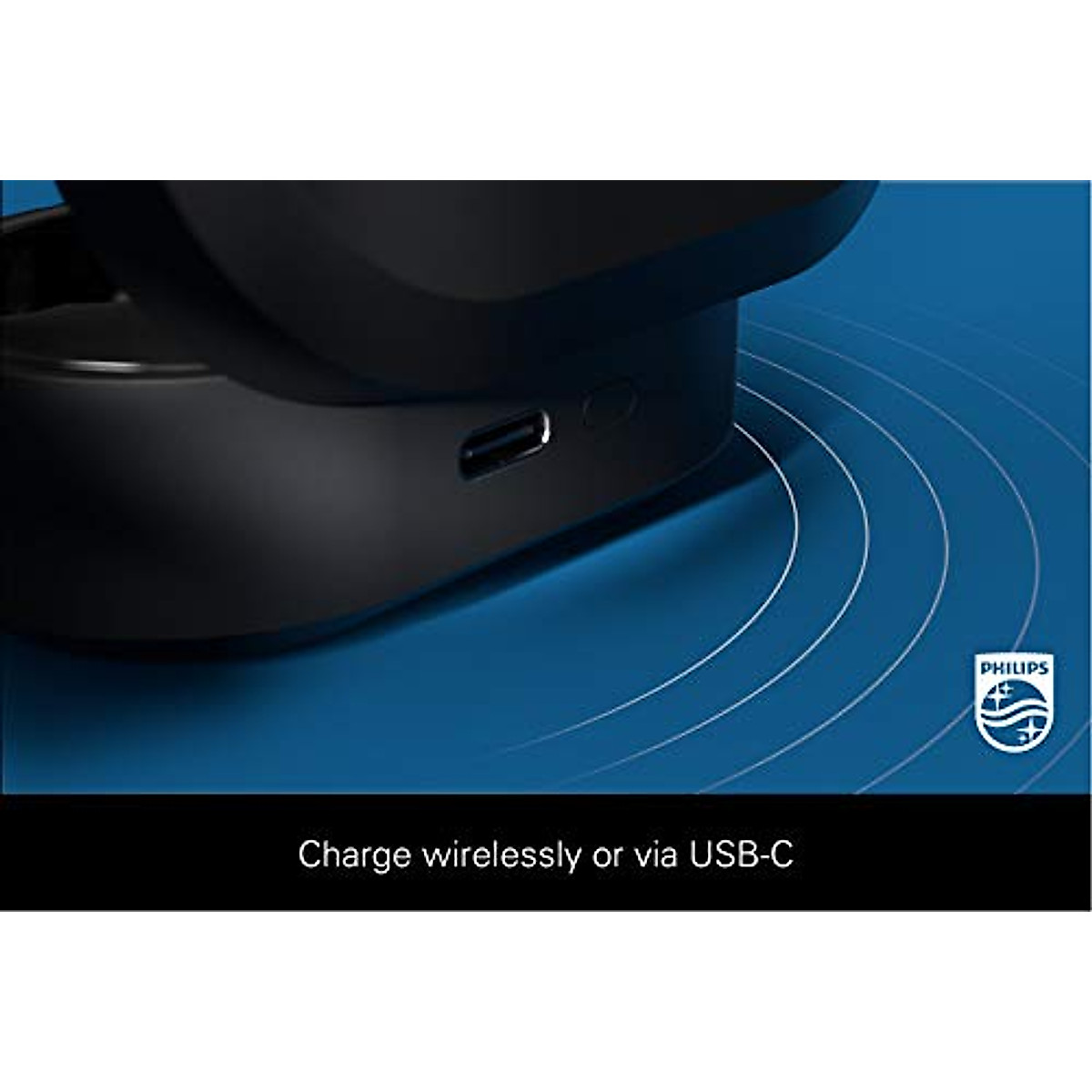 Philips T8505 True Wireless Earbuds, Hybrid Active Noise Canceling (ANC), Bluetooth 5.0 Voice Assistant, IPX4 Splash Resistant, App Control, USB-Charging, Wireless Charging case Included (TAT8505BK)