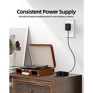 Power Cord Fit for Crosley Cruiser Portable Turntable Record Player CR8005A I II III Series AC Charger Replacement Supply Adapter