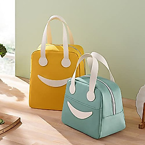 croselyu Portable Lunch Bag Mini Lunch Bag Insulated Bag Portable Cute Lunch Bag Outdoor Picnic Bag Ice Bag Outdoor Storage Bag, 1 PCE (Small,Pink)