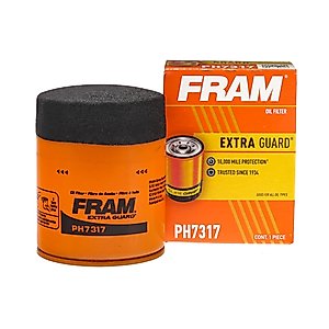 FRAM Extra Guard PH7317, 10K Mile Change Automotive Replacement Interval Spin-On Engine Oil Filter for Select Vehicle Models