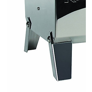 Kuuma "Kuuma Premium Stainless Steel Mountable Charcoal Grill w/Inner Lid Liner by Camco -Compact Portable Size Perfect for Boats, Tailgating and More - Stow N Go 160"" (58110)", silver