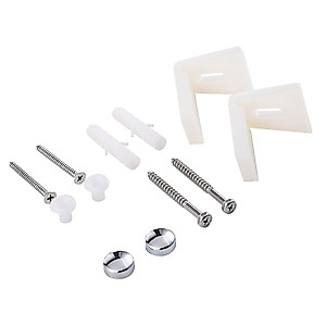 Generic Toilet Foot Mounting Screws Bathroom Angled Floor WC Toilet Pan Bidet Toilet Seat Hinge Repairment Bathroom Fitting Kits, White