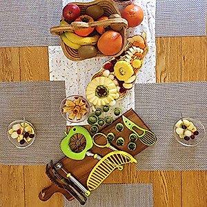 30 PCS Fruit slicer set Fruit Shape Cutters, mini Cookie Cutters, Apple Slicer, Avocado Cutter, Banana Slicer, Watermelon Cutter, melon baller, Carving Knife, vegetable cutters Carespot