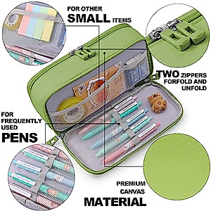 SCIONE Pencil Case for Girls Boys, Large Pencil Pouch School Supplies for Kids with Dry-erase Board, Big Capacity Zipper Cute Pen Box, Back to School Gifts for Student Teens