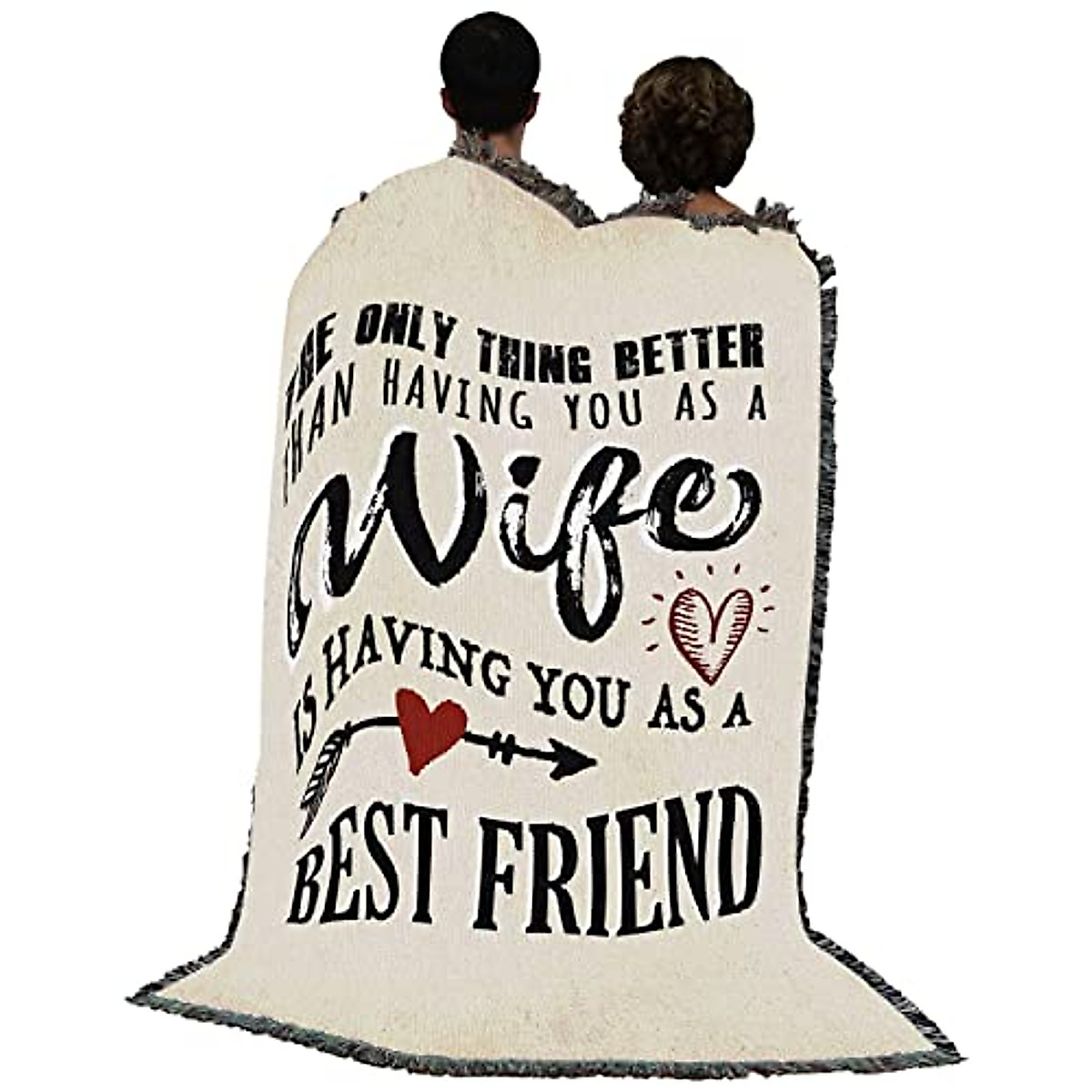 Pure Country Weavers Only Thing Better Wife Best Friend Blanket - Gift Tapestry Throw Woven from Cotton - Made in The USA (72x54)