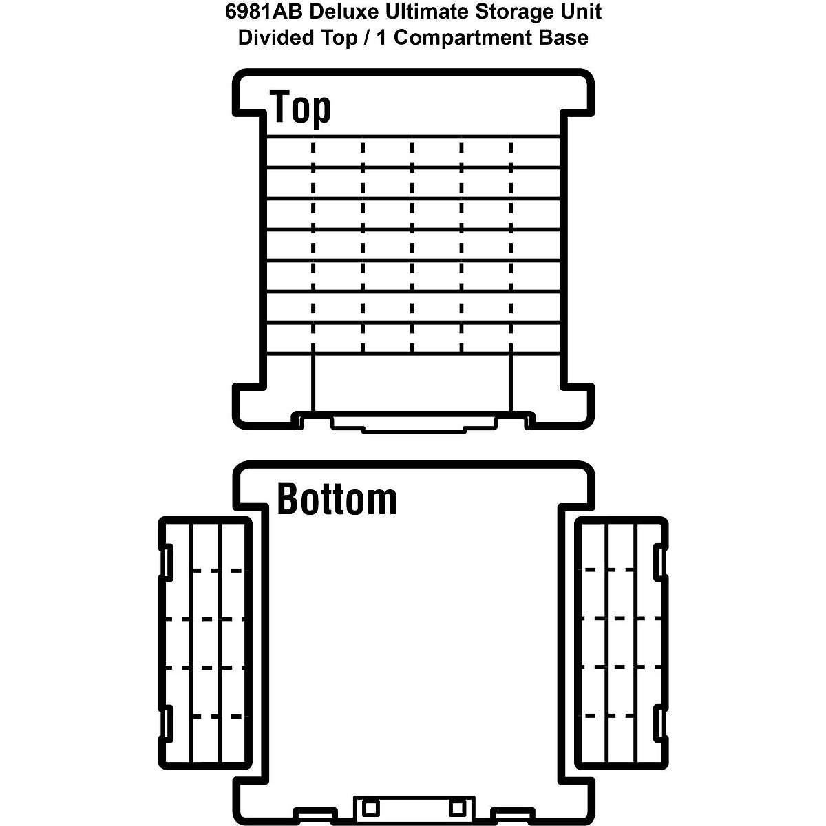 ArtBin 6981AB Super Satchel Deluxe Divided Base, Large Portable Art & Craft Organizer with Drawers, [1] Plastic Storage Case, Clear