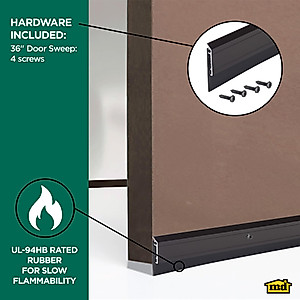 M-D Building Products 68254 1-1/4-Inch EPDM 36-Inch DB006 Commercial Grade Door Sweep, Brown/Marron