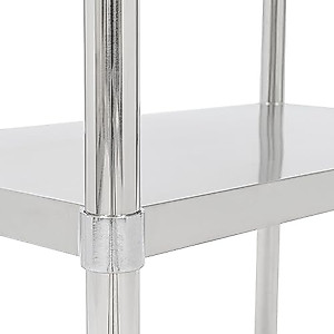 Pearington NSF Certified Stainless Steel Kitchen Prep and Work Table, Commercial Work Table for Restaurant and Home, 72" x 30", Stainless Steel