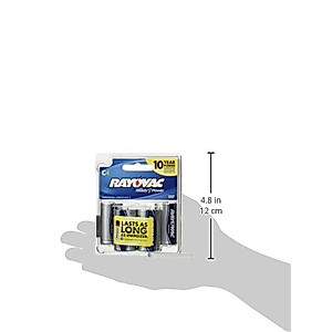 Rayovac Rayovac Alkaline Reclosable Batteries, C Size, 0.70 Pound