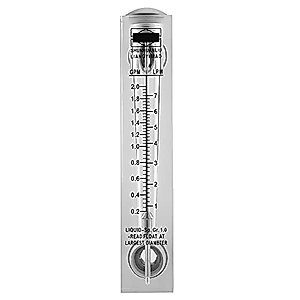 Water Meter Water Flow Meter Flow Meter Water Flow Meter for Rv Flow Sensor,Panel Type Glass Liquid Flowmetre Water Flow Measuring Meter 0.2-2GPM/1-7LPM