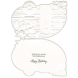 Pictura Camper with Pink Door Sienna Garden Die Cut Feminine Birthday Card for Her/Woman