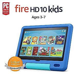 Amazon Fire HD 10 Kids tablet, 10.1", 1080p Full HD, ages 3–7, 32 GB, Sky Blue