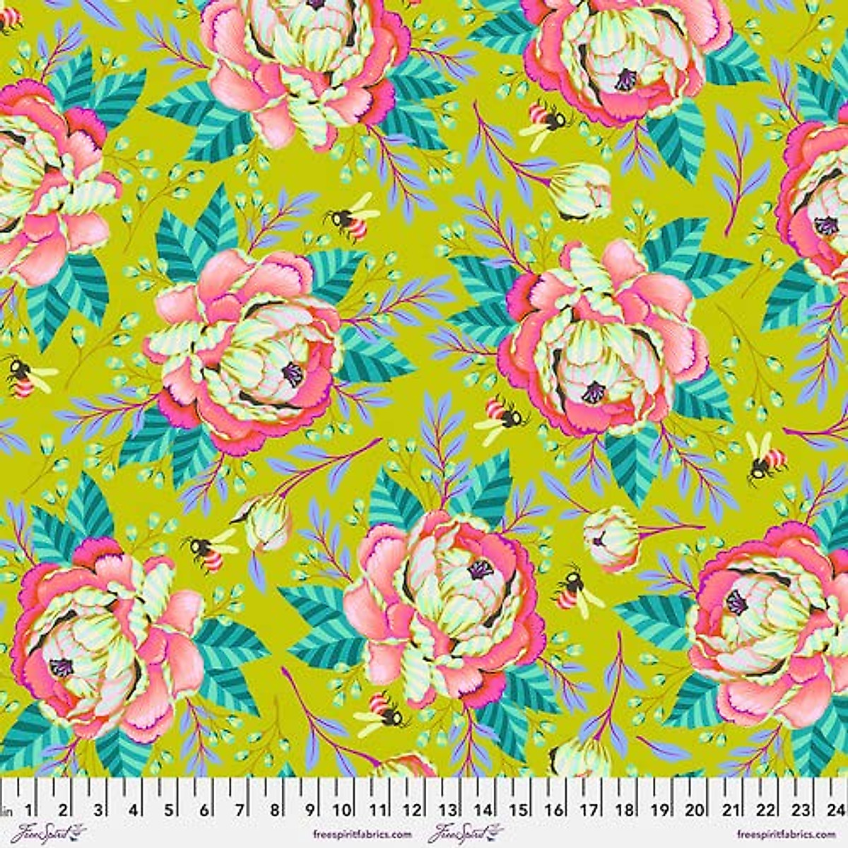 Moon Garden Fat Eighth Bundle (17 Pieces) by Tula Pink for Free Spirit 9 x 21 inches (22.86 cm x 53.34 cm) Fabric cuts DIY Quilt Fabric