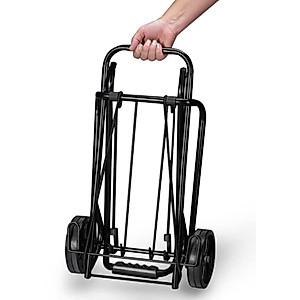 GoGo Travel Dolly Easy Storage Car Seat Dolly for Airport Lightweight Collapsible Dolly Black Handi Mover Cart, TD-30