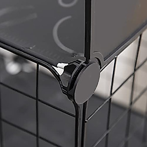 PawHut Pet Playpen Small Animal Cage Portable Metal Wire Yard Fence with Door, Ramp, Platform for Kitten, Ferret