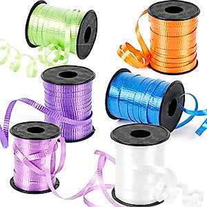 WELTOKE Curling Ribbon 12 Pack 792 Ft 0.2" Sparkly Balloon Gift Wrapping Ribbon for Wrapping, Crafting, Wedding, Party, Festival, Florist Flower
