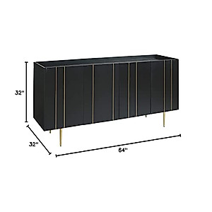 Signature Design by Ashley Brentburn Contemporary Accent Cabinet or TV Stand, Black