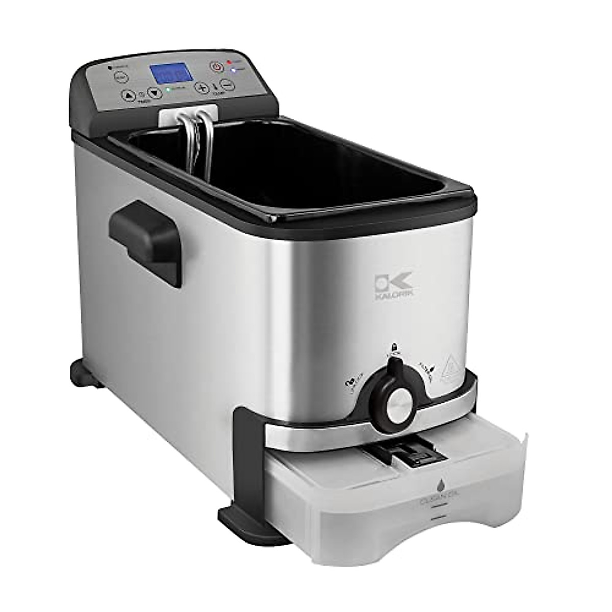 Kalorik® 3.2 Quart Digital Deep Fryer with Oil Filtration, Stainless Steel