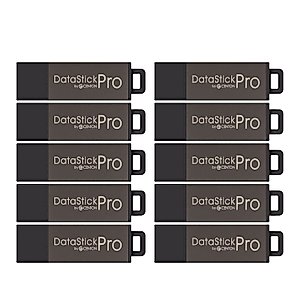 Centon Electronics DataStick Pro USB 2.0 Flash Drive, 16 GB, 25 USB Flash Drives, 25 Bulk Pack, Grey