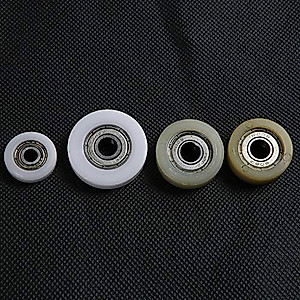 Replacement Part for M.C Carbon Steel And Nylon 1pcs 5x22x7mm 8x28/30/35mm Mini Bathroom Nylon Pulley Shield Bearings Wheel Roller - (Type: 002)