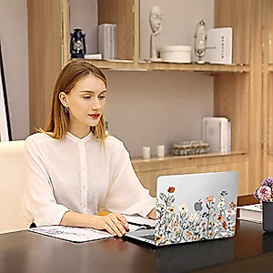 MOSISO Compatible with MacBook Pro 13 inch Case 2023, 2022, 2021-2016 M2 M1 A2338 A2251 A2289 A2159 A1989 A1708 A1706, Plastic Garden Flowers Hard Case&Keyboard Cover&Screen Protector, Transparent