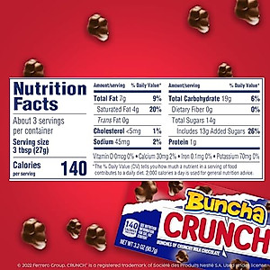 CRUNCH Buncha CRUNCH, Bulk 12 Pack, Milk Chocolate and Crisped Rice, Movie Theater Candy Box, 3.2 oz Each