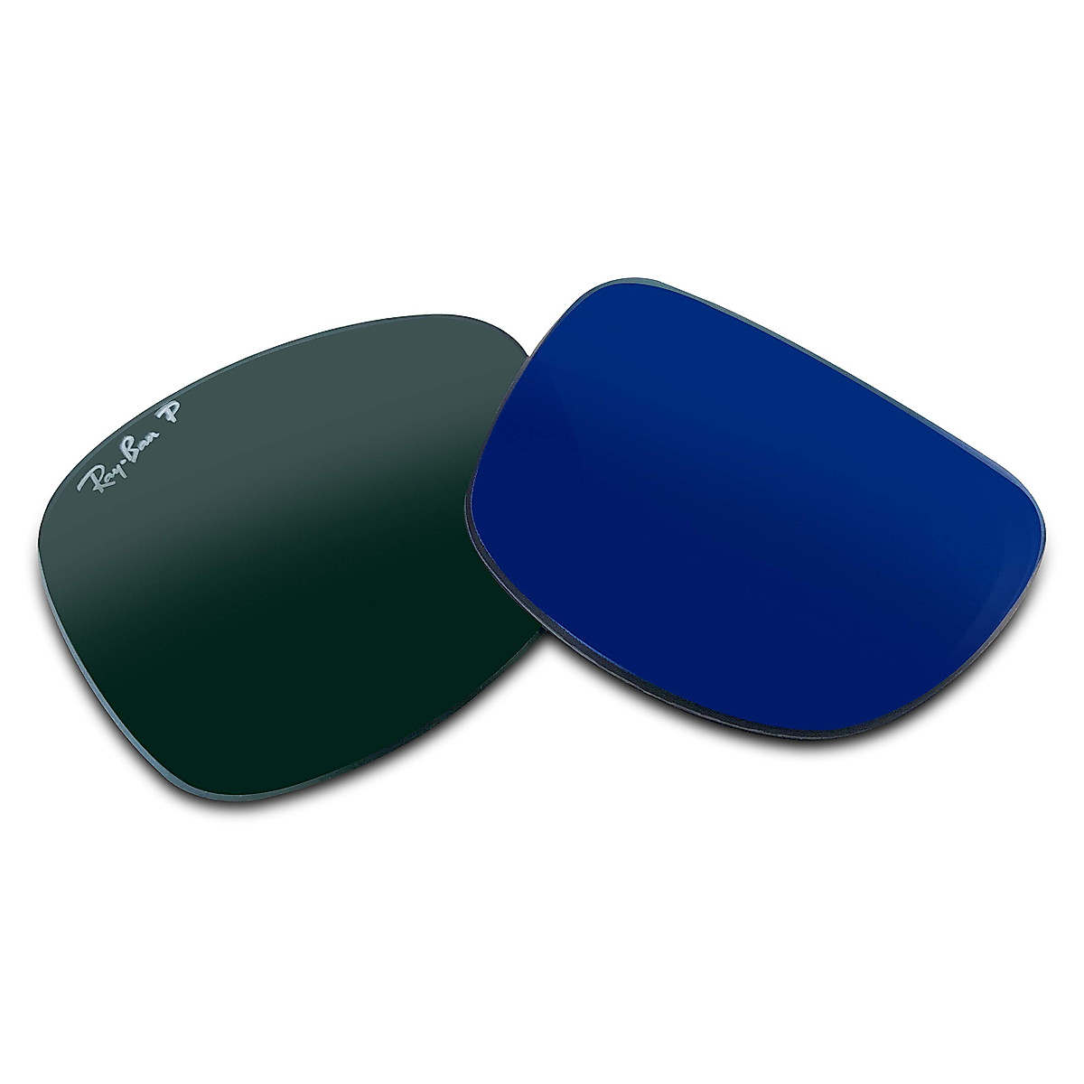 Ray-Ban Original Wayfarer RB2140 50M Crystal Green Polarized Replacement Lenses For Men For Women + BUNDLE with Designer iWear Eyewear Kit