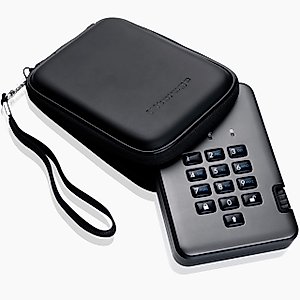 iStorage diskAshur PRO2 SSD 512GB Secure portable solid-state drive - FIPS Level 2 certified - Password protected, dust & water resistant, military grade hardware encryption IS-DAP2-256-SSD-512-C-G