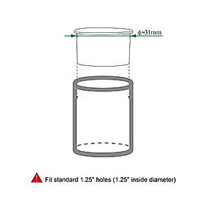 Pool Fence Hole Cover Deck Patio Ground Caps 1.25 Inch Fit Standard 1.25" Holes 1-1/4 inch Diameter (1-1/4 in. Pack of 30, Almond Beige)