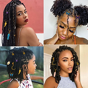 Loc Jewelry for Dreadlocks - Handmade Wire Wrapped Natural Crystal Adornment - Butterfly Hair Rings, Hair Charms, Coil Cuffs for Women, Girls, Men