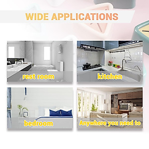 FenGrid 4Pcs Towel Hook Holder Grabber, Drill Free Self Adhesive Push Hooks Firmly, Colorful Dish Towel Holders for Kitchen Bathroom Towel Organization