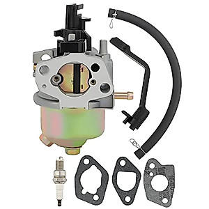 Anzac Carburetor for DuroMax PowerMax Gasoline Generator XP3500 XP4400 XP4400E XP4400E-CA MX4500 MX4500E 196CC 200CC 6.5HP 7HP Generator Parts with Insulator Fuel Filter