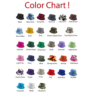 Gelante Solid Color 100% Cotton Bucket Hat for Women and Men Packable Travel Summer Beach Hat 1900-Denim Blue-S/M