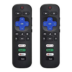 New Remote Control for Roku TV,Compatible TCL Roku/Hisense Roku/Onn Roku/Sharp Roku/Element Roku/Westinghouse Roku/Philips Roku/Insignia Roku/Jvc Roku/RCA Smart TVs 【2Pack 】