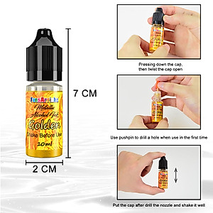 Alcohol Ink Set - 48 Vivid Colors, Concentrated Alcohol-Based Ink, Epoxy Resin Paint with Metallic Color Dye for Resin Coasters, Acrylic Painting, Tumbler Making,10ml Each