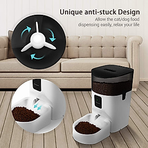 7L Smart Cat Feeder - WiFi Enabled Pet Food Dispenser for Cat and Dog Auto Timed Cat Feeder with App Remote Control|Programmable Timer|Voice Reorder| Portions Control for Up to 15 Meals per Day