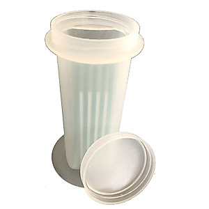 KimLab (Packs of 12)5-Slides Polypropylene Staining Coplin Jar with Thread Screw Cap 60ml