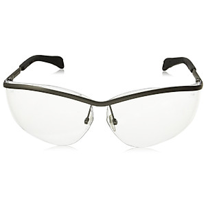 MCR Crews KD210 Klondike Safety Glasses, Silver Metal Frame, Clear Lens